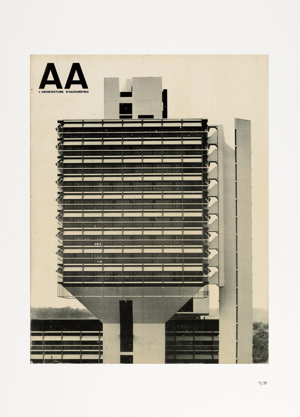 Art print Tour Perret by architect Auguste Perret